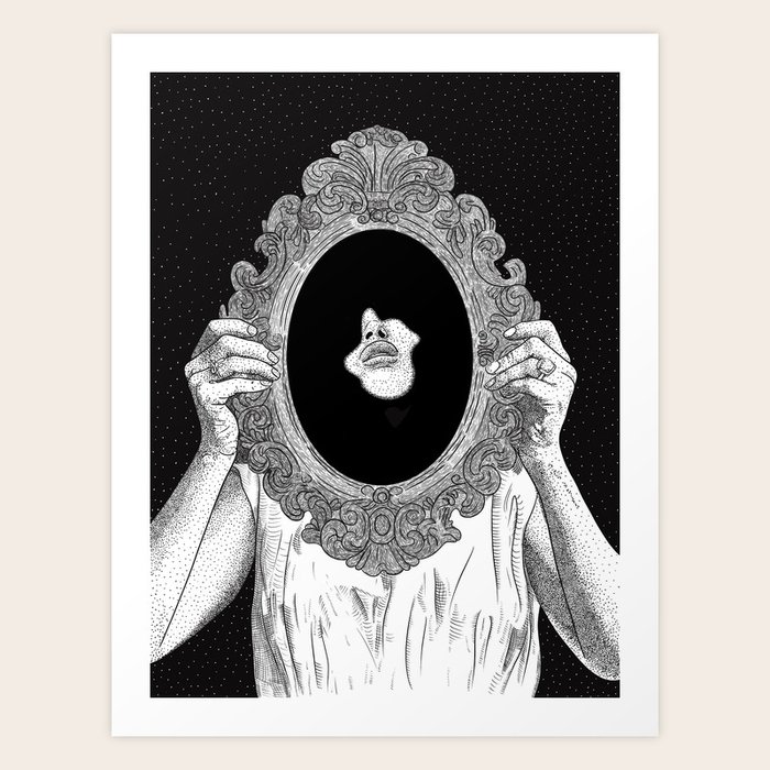 Vintage Mirrors Drawing