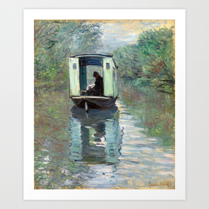 Claude Monet The Boat Studio Art Print by Jon Baran | Society6