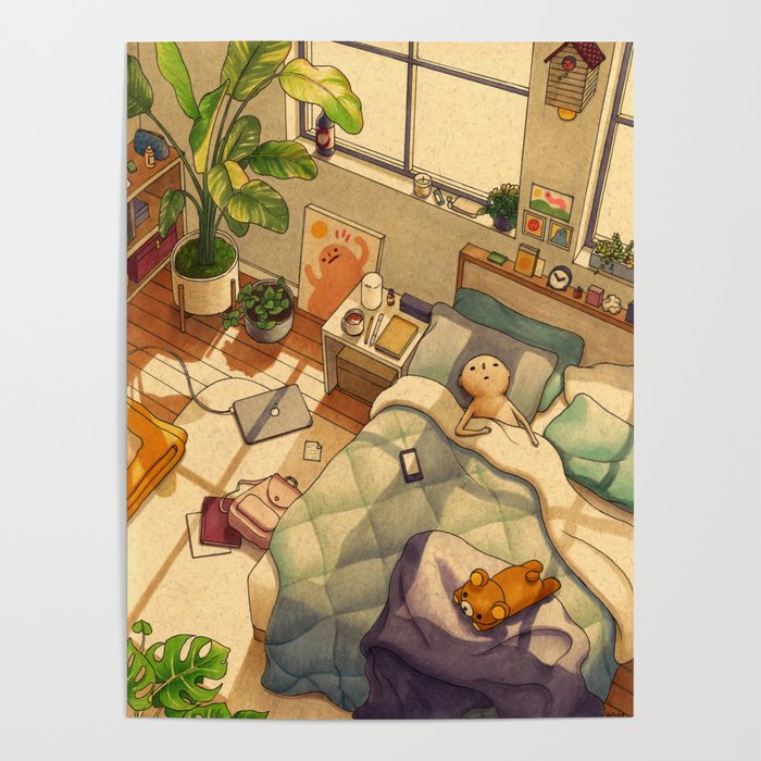 Afternoon Nap Poster by Felicia Chiao | Society6