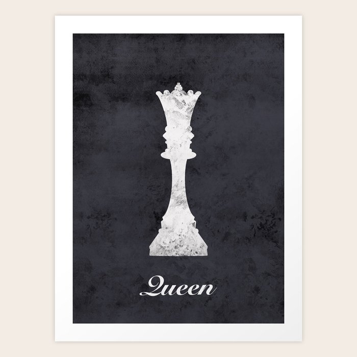 Queen Chess Piece Art