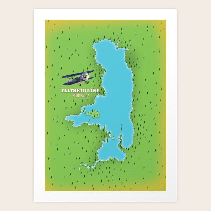 Flathead Lake Map