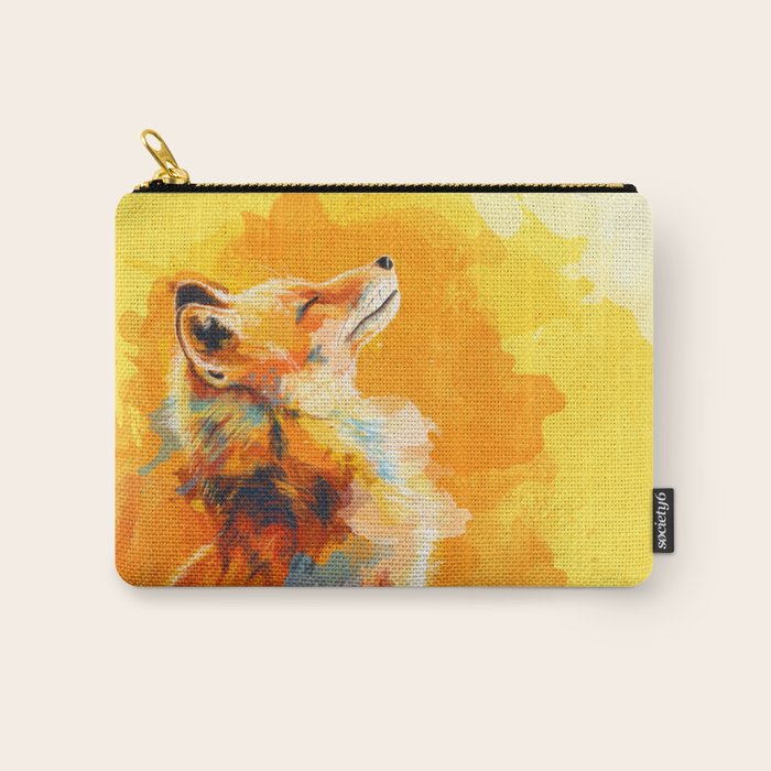 Blissful Light - Fox portrait Carry-All Pouch by floartstudio | Society6