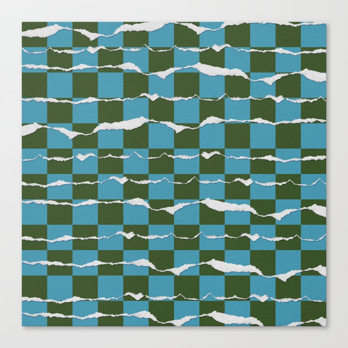 Retro Checkered Pattern With Torn Paper Pieces (With Paper Texture ...