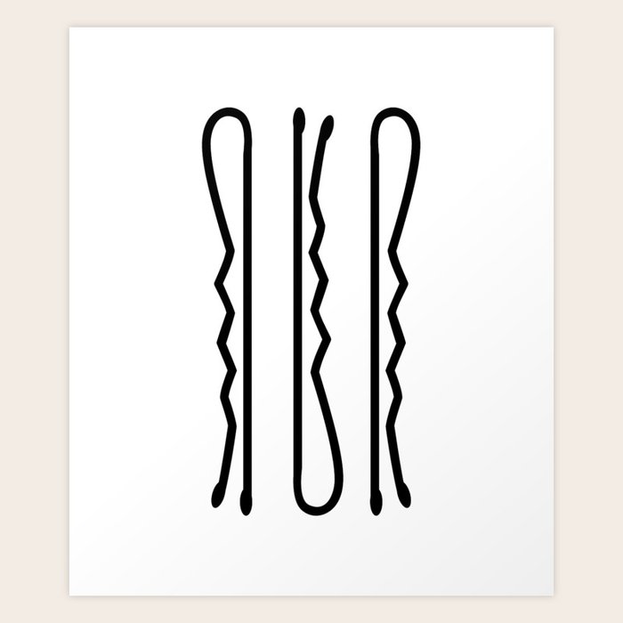Hair Pins Art Print by socoart | Society6
