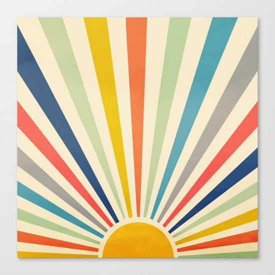 Sun Retro Art III Canvas Print by nadja1 | Society6