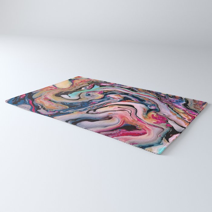 Colorful Fantasy Abstraction Rug by catyarte | Society6