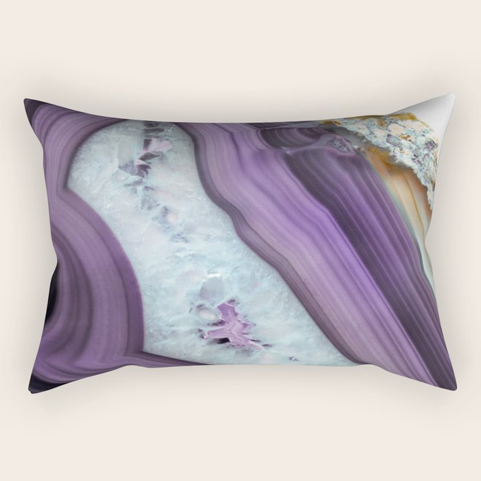 purple rectangle cushion