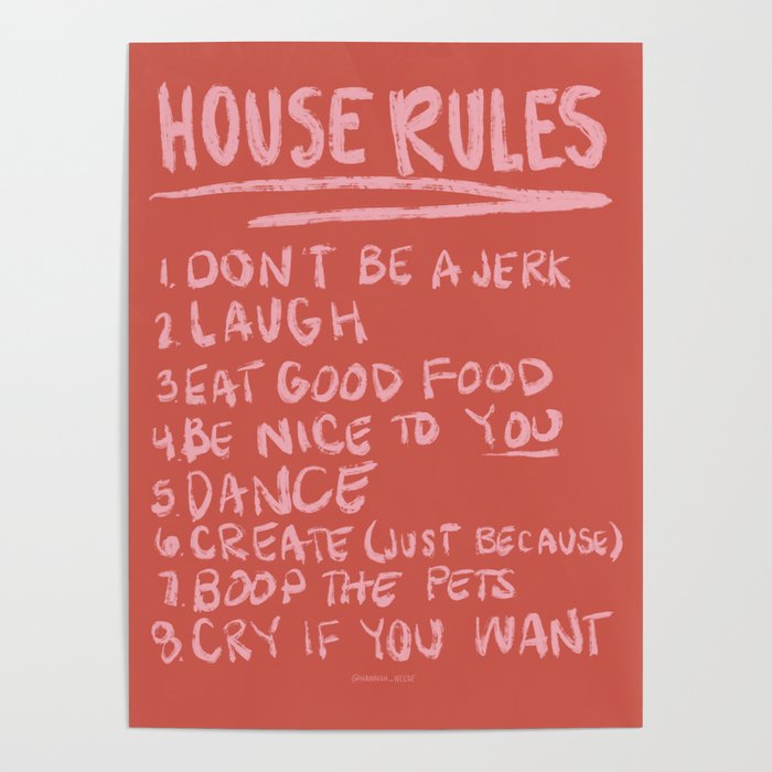 house rules poster
