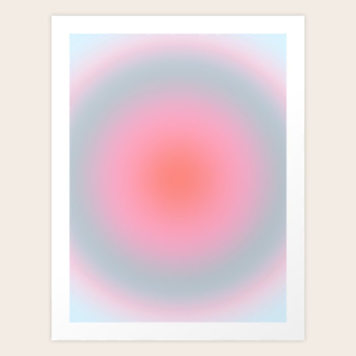 Gradient Print Pastel Aesthetic Preppy Modern Decor Minimal Abstract ...