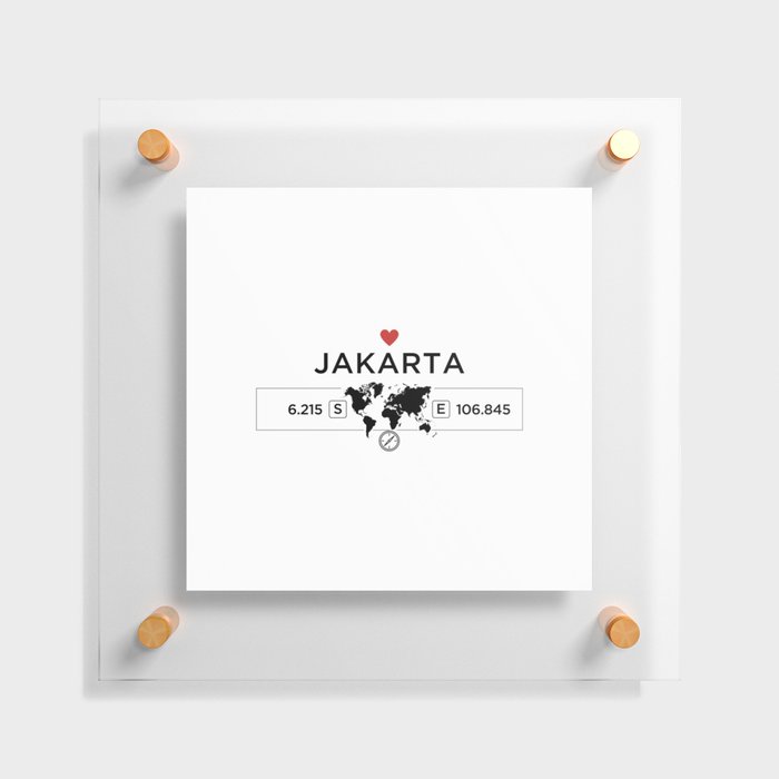 Jakarta Indonesia World Map With GPS Coordinates Floating Acrylic Print By World Explorer jakarta-indonesia-world-map-with-gps-coordinates-floating-acrylic-print-by-world-explorer
