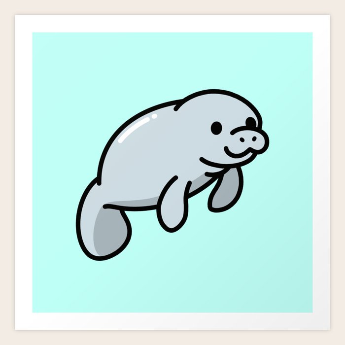 Simple Manatee Drawing