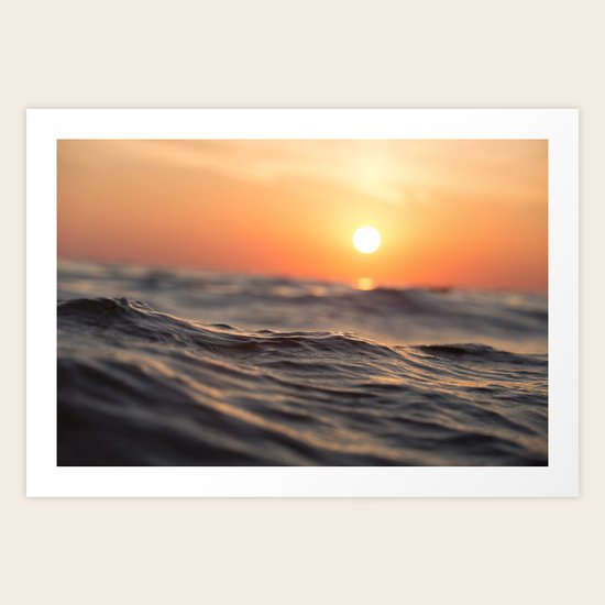 Sunset Wave Art Print by Nautical Decor | Society6