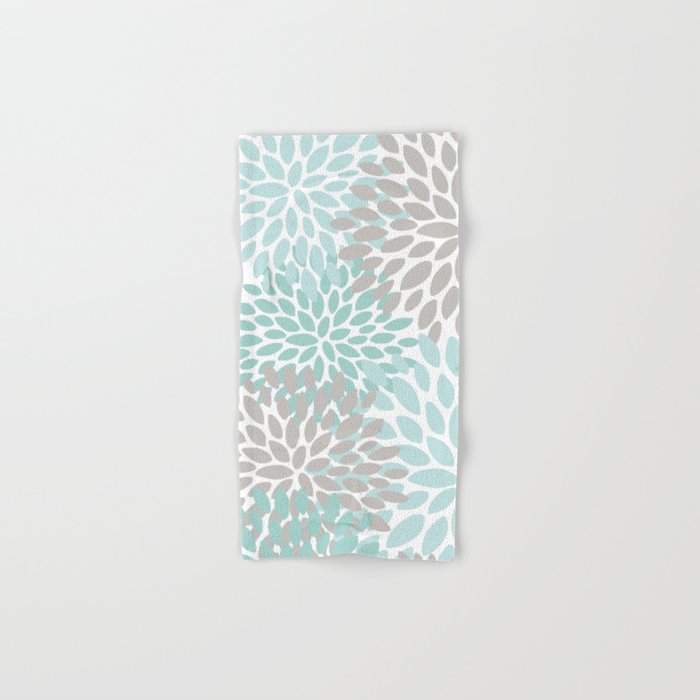 turquoise patterned bath towels