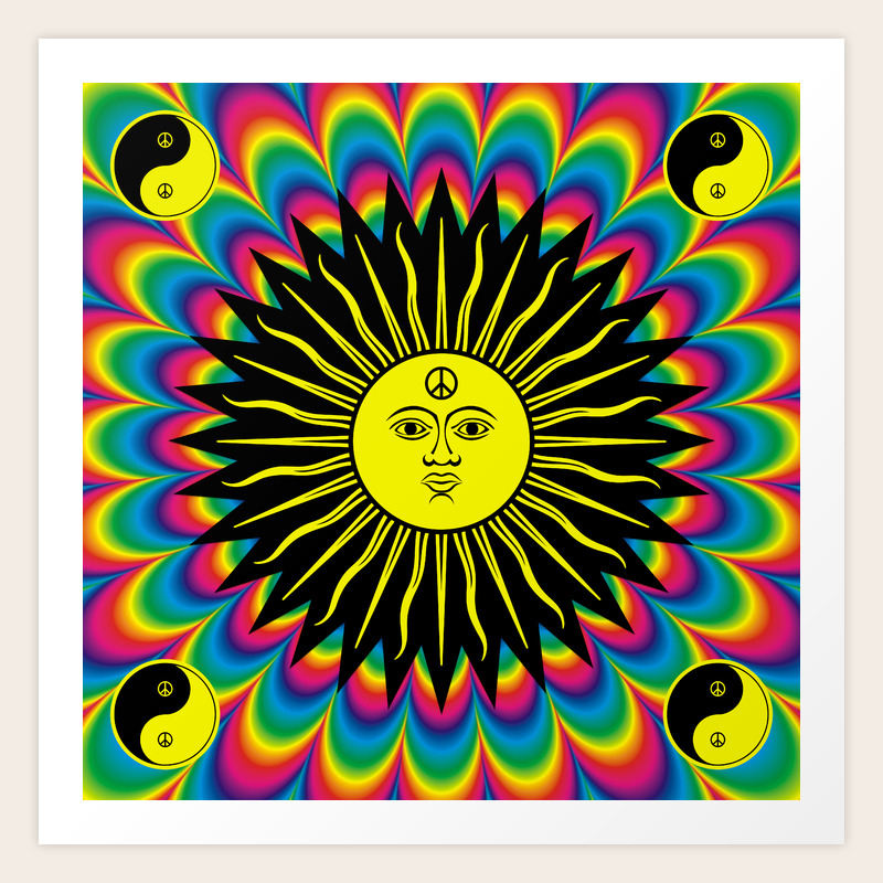Trippy Sun Art