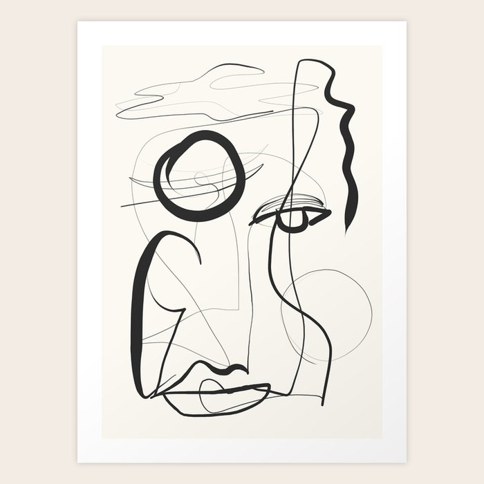 Abstract line art 37 Art Print by ThingDesign | Society6