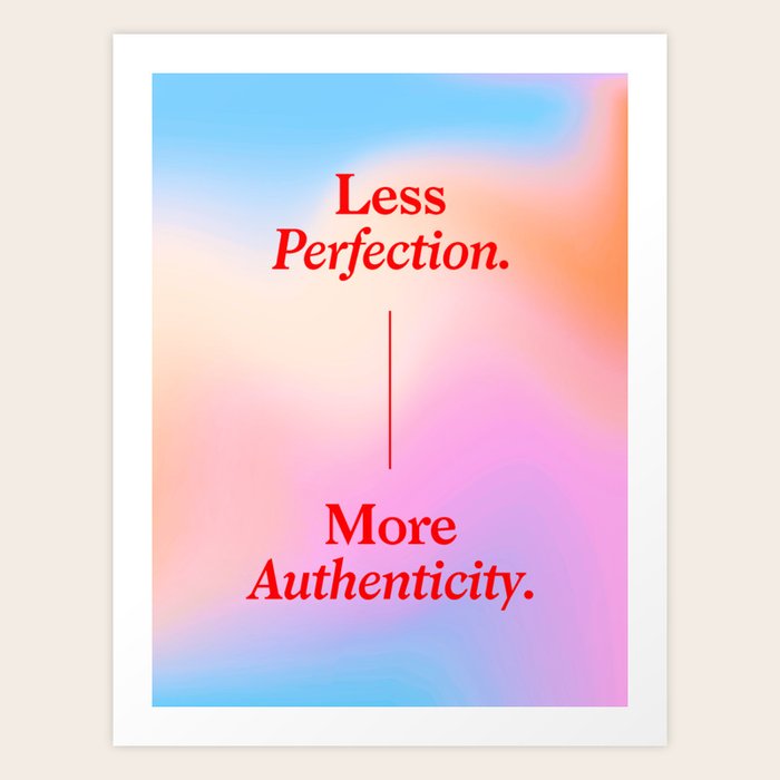 Less Perfection Print Art & Collectibles Drawing & Illustration Digital ...