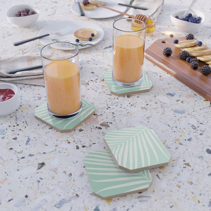 mint green coasters