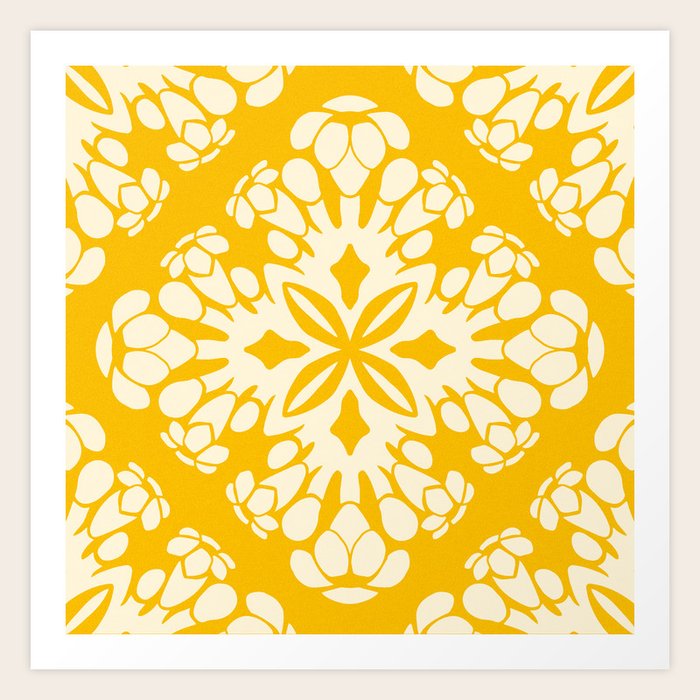 Puakenikeni Hawaiian quilt pattern 2 Art Print by Play and Pattern ...