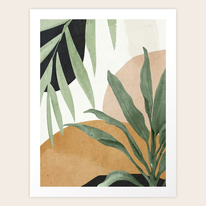 abstract leaf print