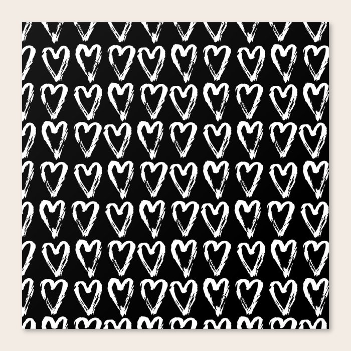 Black & White-Love Heart Pattern- Mix & Match with Simplicty of life ...