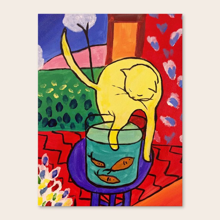 Cat with Red Fish- Henri Matisse Canvas Print by Historia Fine Art ...