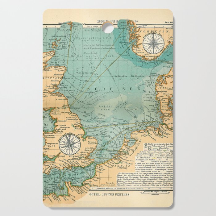 Vintage North Sea Viking & Norse Routes Map (1906) Cutting Board by ... Vintage North Sea Viking & Norse Routes Map (1906) Cutting Board by ...