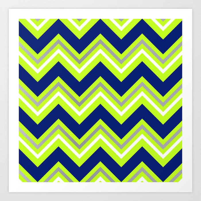 Green Chevron Patterns