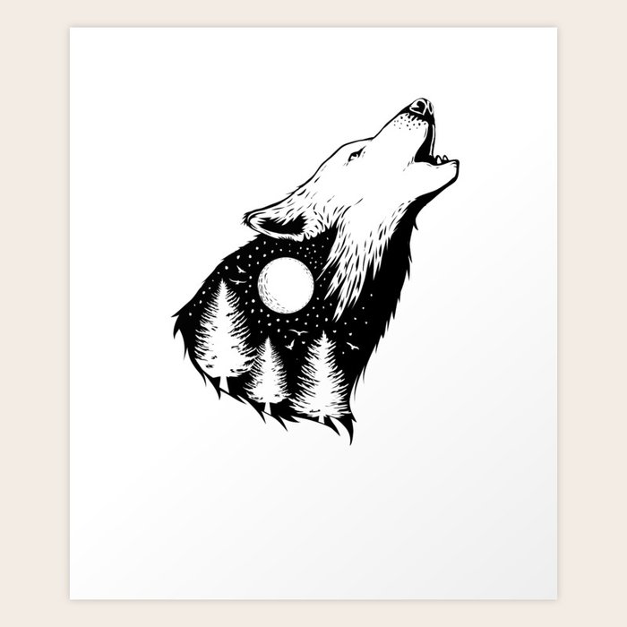 Cool Drawings Of A Wolf Howling