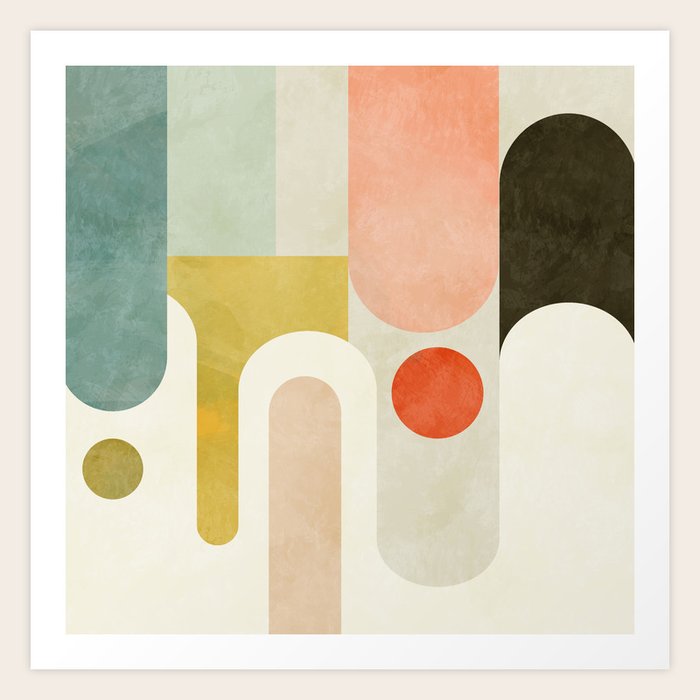 abstract pastel art print