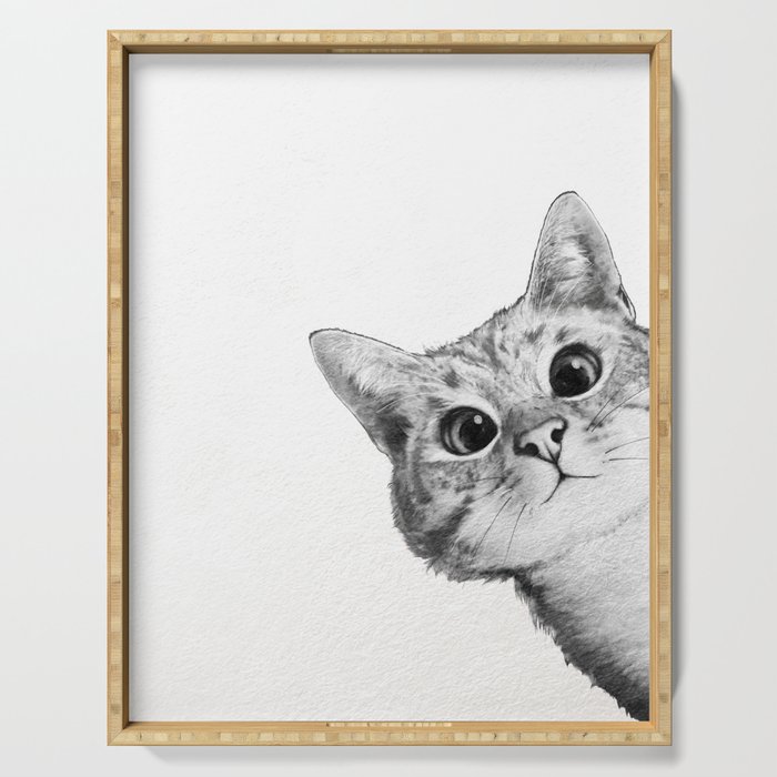 sneaking cat drawing