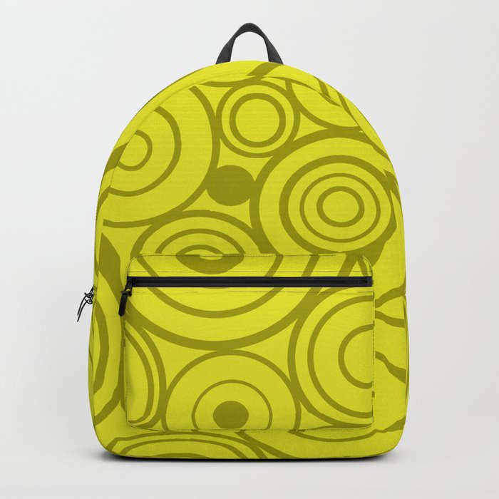 1950s Retro MCM Circles Yellow Backpack by Kay Cordingly | Society6
