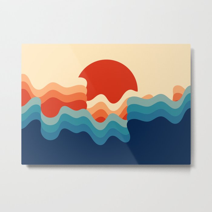 Retro 70s and 80s Color Palette Abstract Mid-Century Minimalist Nature ...